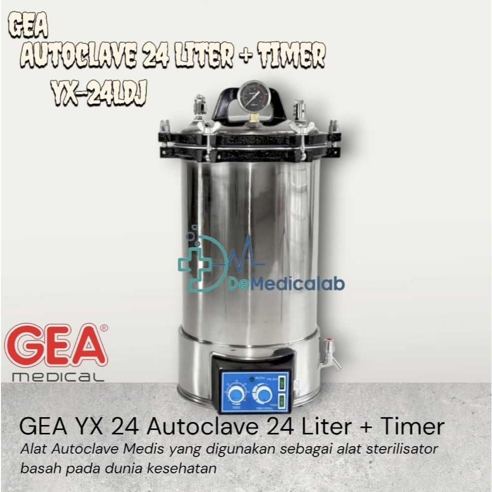 Jual Autoclave 24 Liter Timer GEA YX-24 LDJ Steam Sterilizer 24 Liter ...