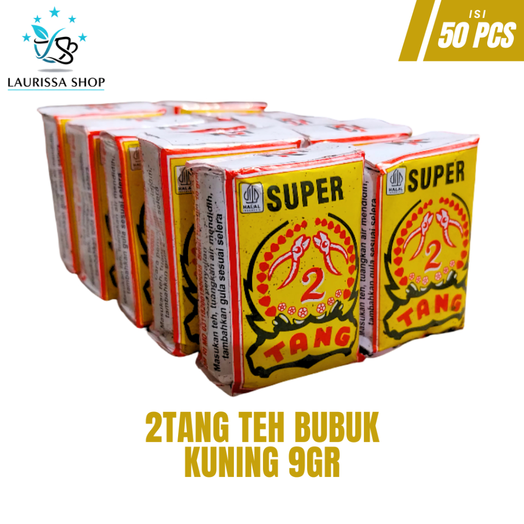 Jual Teh 2Tang Teh Super Kuning 9gr Isi 50 pcs Teh Melati Aroma Nikmat ...