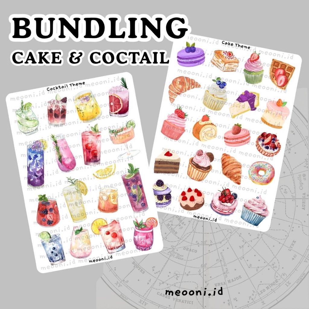 Jual STIKER TEMA MAKANAN KUE STICKER CAKE AESTHETIC JOURNALING | Shopee ...