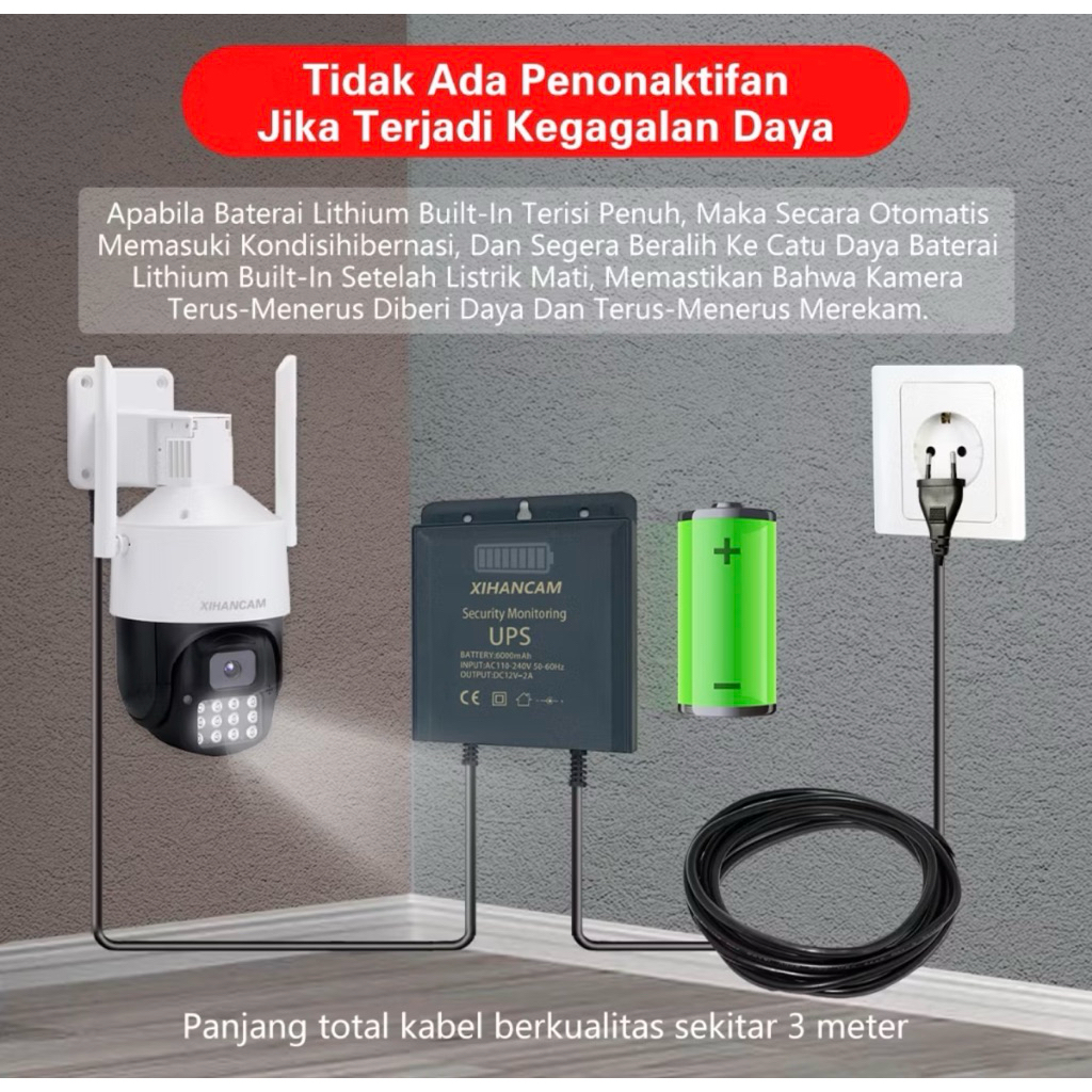 Jual XIHANCAM UPS Mini 12V Adaptor Power DC Mini UPS CCTV Untuk Router ...