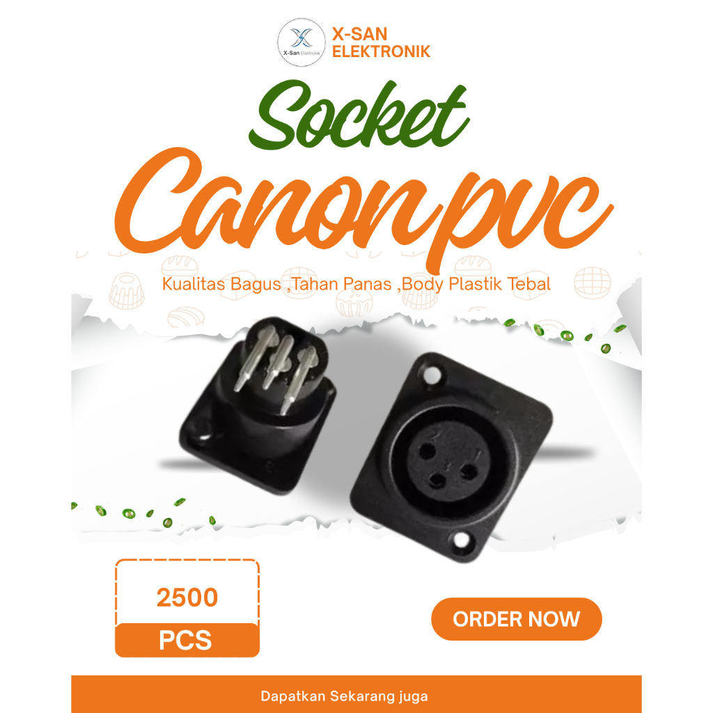 Jual Socket Canon XLR Body Plastik – Soket Audio Sound System & Mic ...