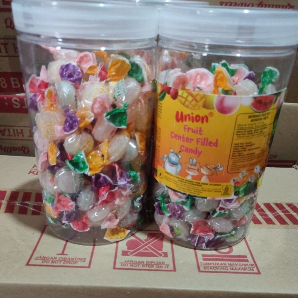 Jual Toples || union fruit center filled candy || 450g (90pcs @ 5g ...