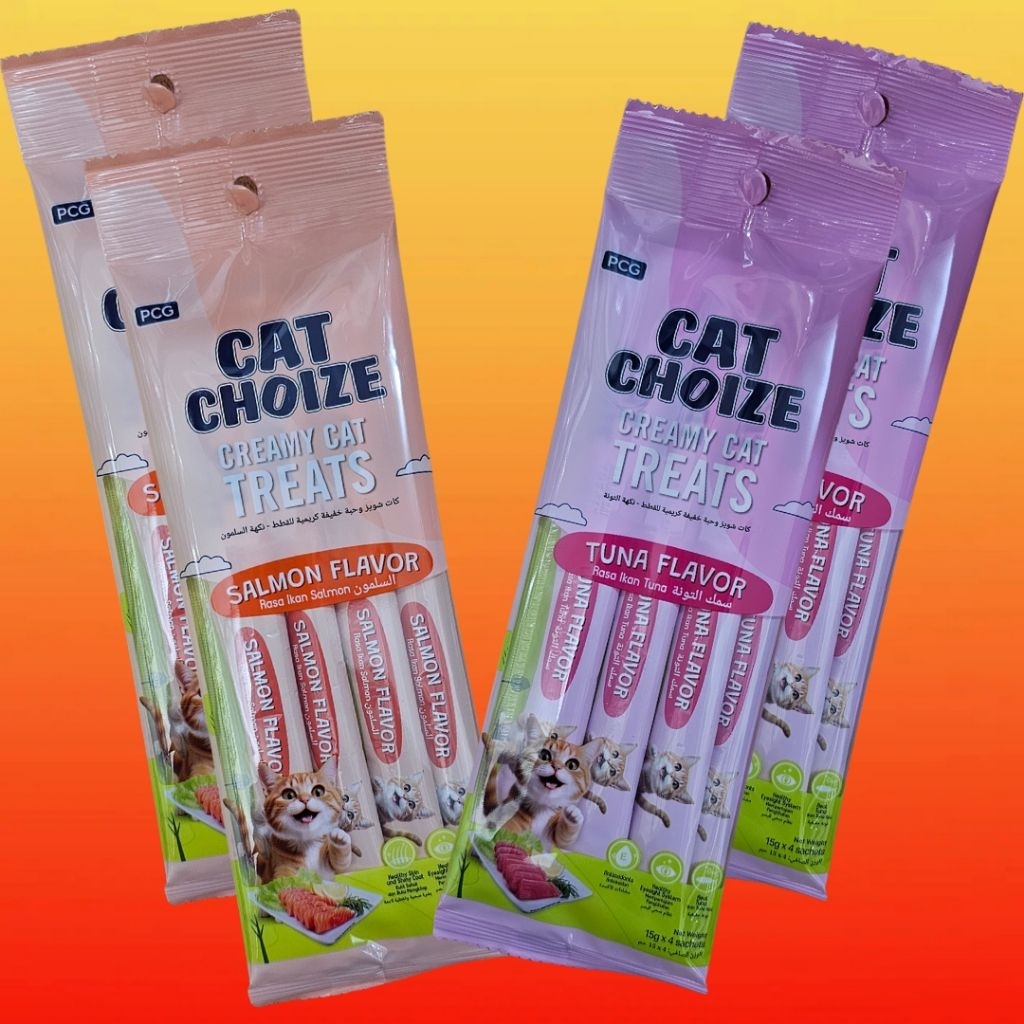 Jual CAT CHOIZE CREAMY SNACK 4x15 GRAM CEMILAN KUCING CREAMY TREATS CAT ...