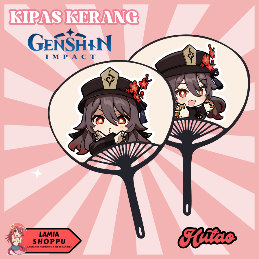 Jual KIPAS KERANG HUTAO GENSHIN IMPACT | SHELL FAN MERCH GI | KIPAS ...