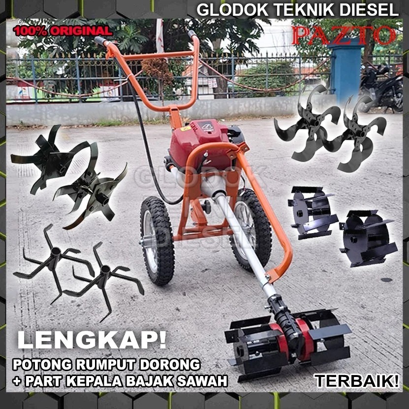 Jual Mesin Bajak Sawah Mini 4 Tak Mini Tilling Tiller Machine Potong 4 ...
