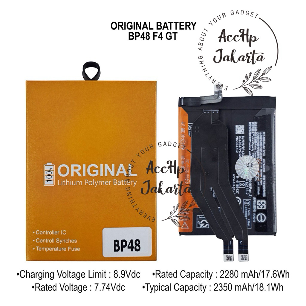 Jual Baterai Batrai BP 48 Redmi Poco F4 GT / K50 5G Batre Batrei ...