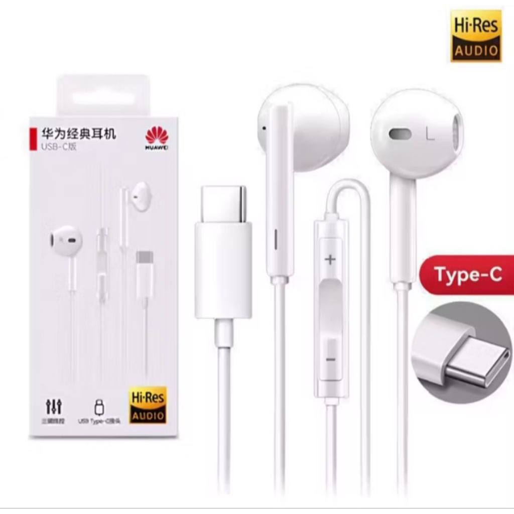 Jual Earphone huawei Type C original Headset kabel FULL BASS Nova 5T ...