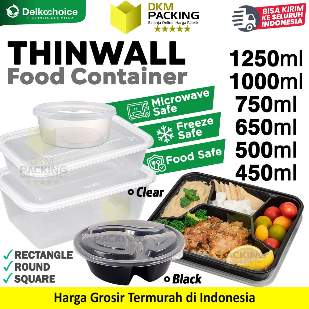 Jual THINWALL Plastik Wadah Kotak Tempat Makan Take Away Food Container ...