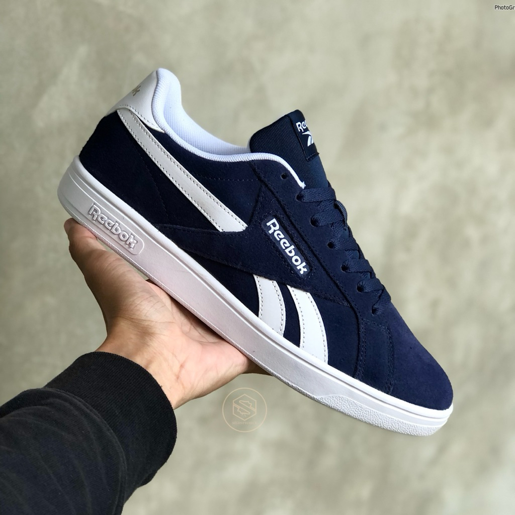 Jual REEBOK CLASSIC CLUB COURT RETRO WHITE BLACK NAVY BLUE SMOKY INDIGO ...