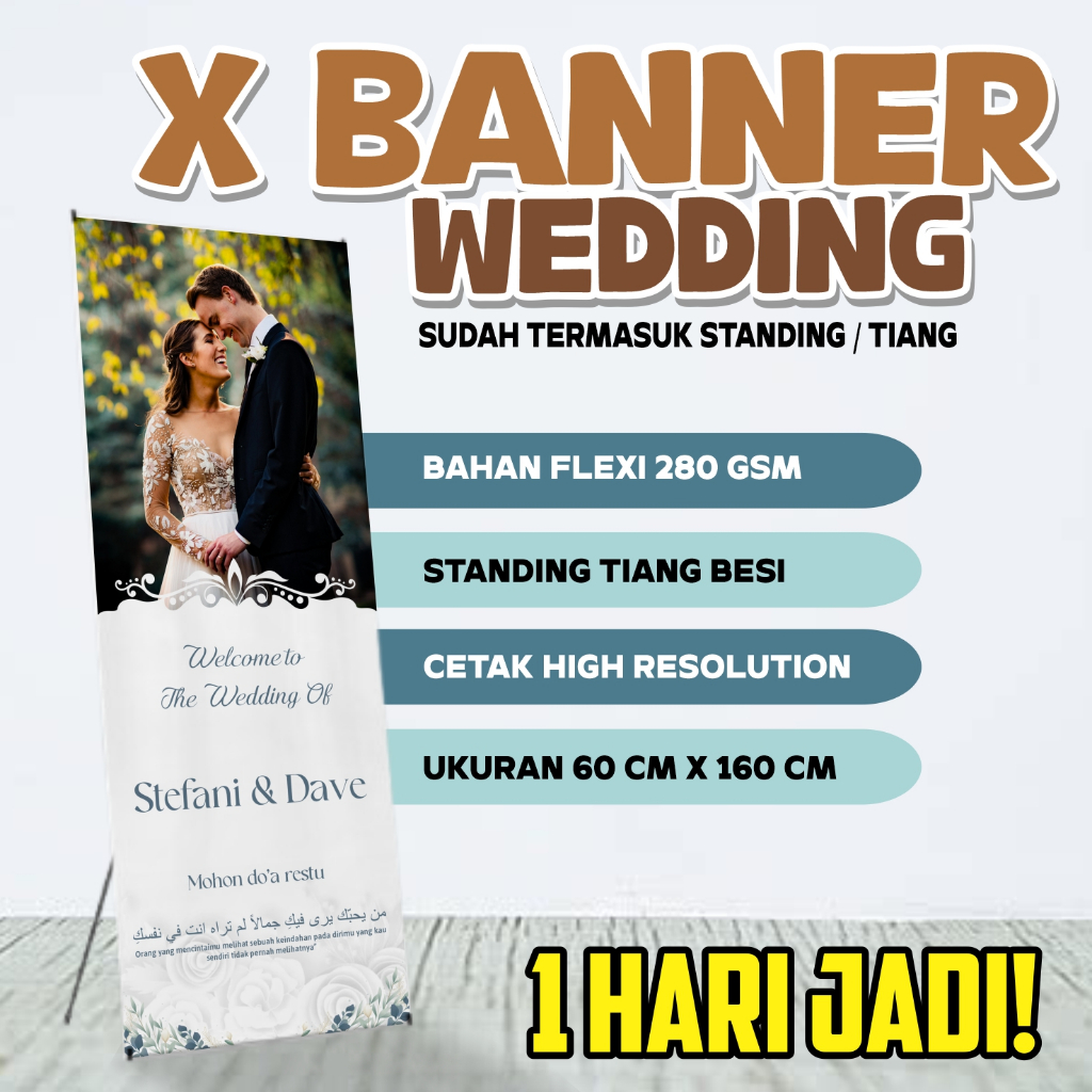 Jual CETAK X BANNER WEDDING + STANDING TERMURAH !! / BANNER WEDDING ...