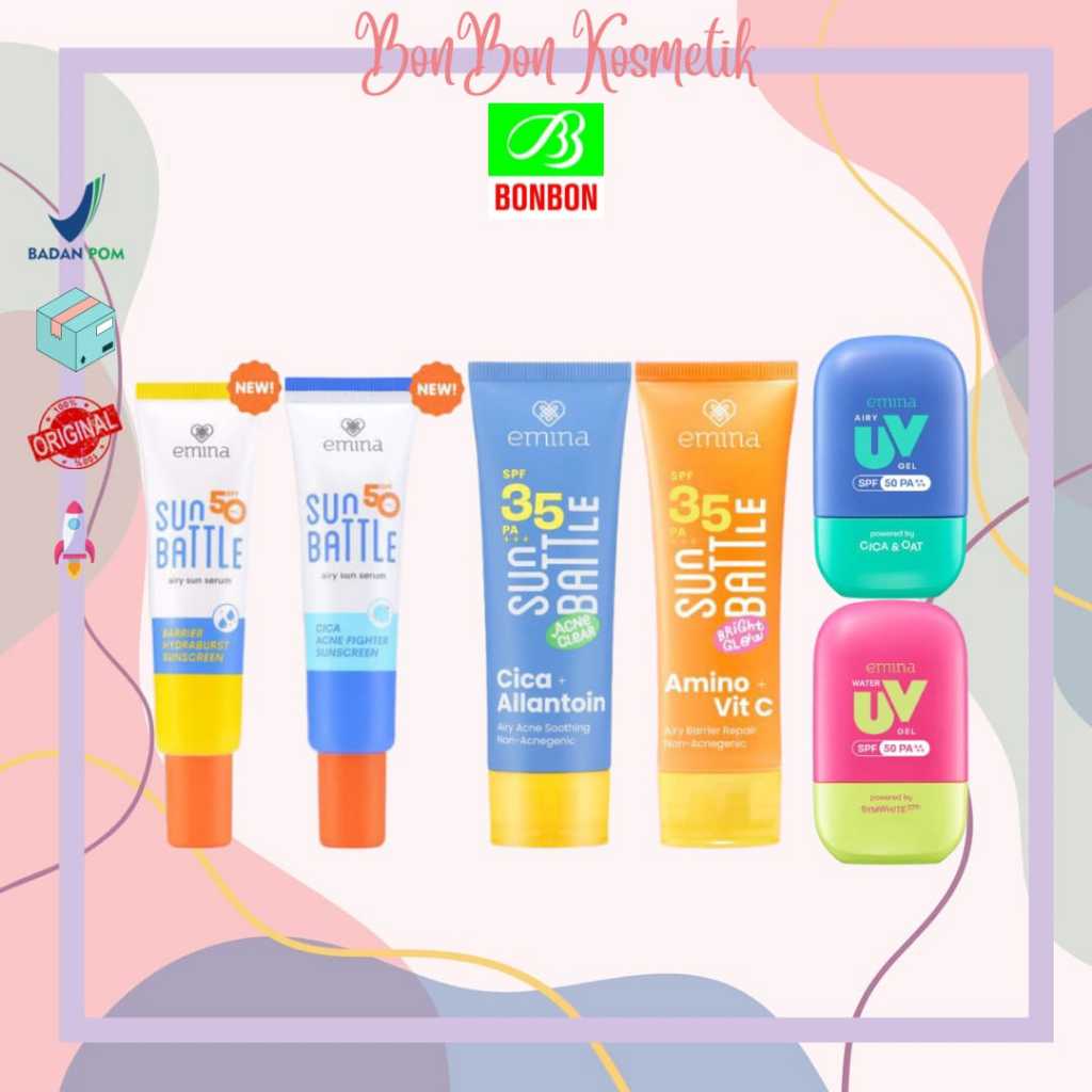 Jual EMINA Face Sunscreen 20ml/30ml/50ml ALL VARIAN | Shopee Indonesia
