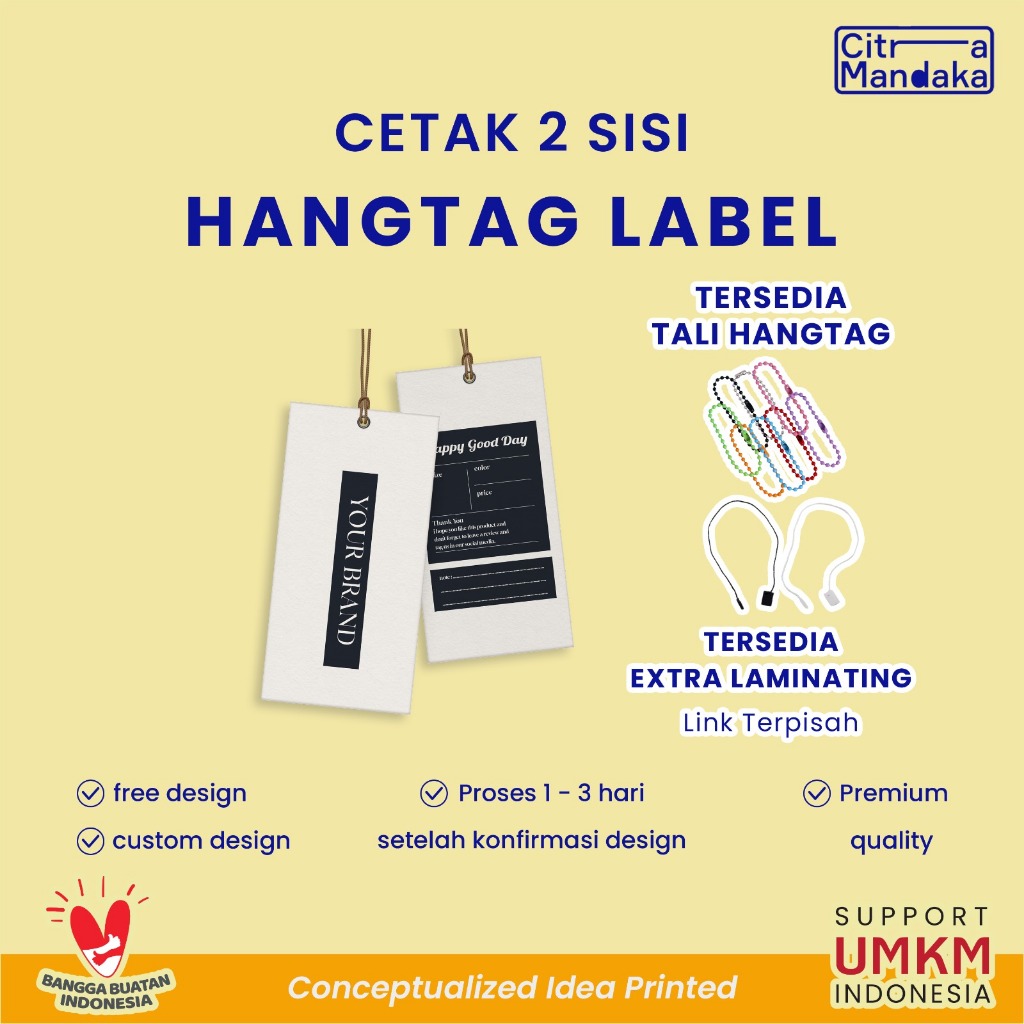 Jual Cerak Hang Tag Custom 2 Sisi – Label Produk Fashion, Souvenir ...