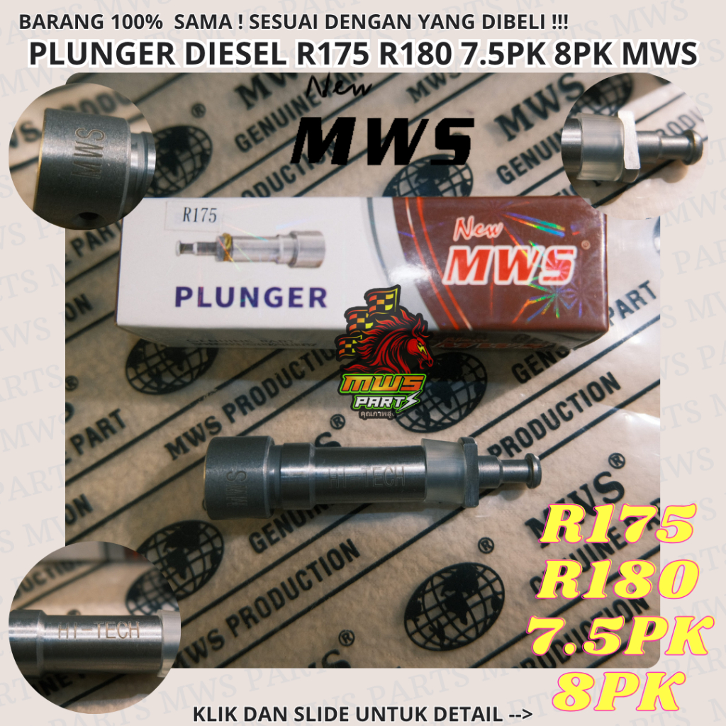 Jual PLUNGER R175 R180 POMPA MINYAK PLUNGER FLUNJER ASSY FLUNJER ASSY ...