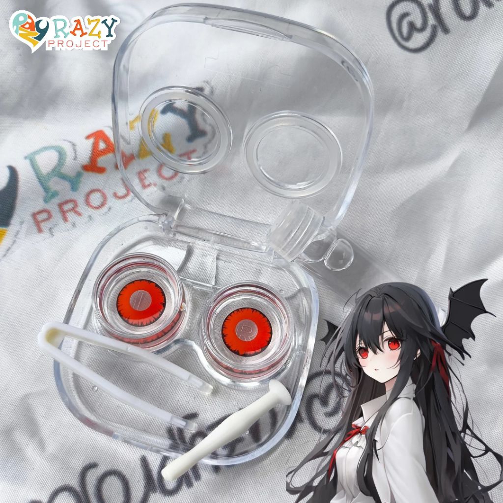 Jual Softlens Red Mata Merah Cosplay Anime Halloween Vampire Vampir ...