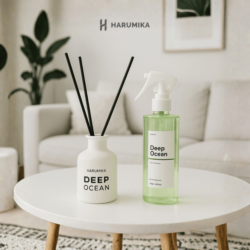 Jual (BUNDLING PACKAGE) Reed Diffuser + Linen Spray DEEP OCEAN | Shopee ...
