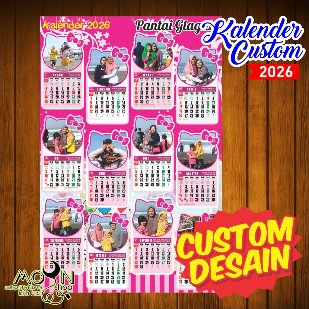 Jual Kalender 2026 Custom 12 Bulan Photo | Shopee Indonesia