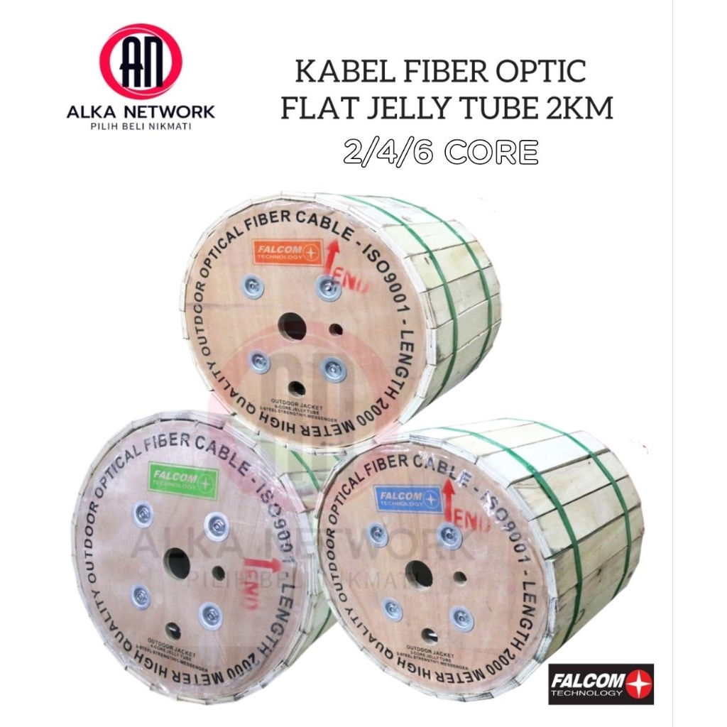 Jual Kabel fiber optik 6 core flat jelly tube 2000m | Shopee Indonesia