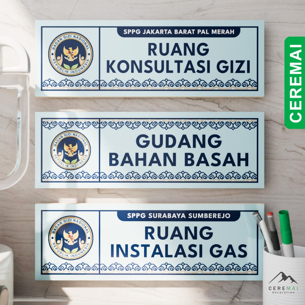 Jual PAPAN RUANG DAPUR MBG CUSTOM NAMA SPPG - MAKANAN BERGIZI GRATIS ...