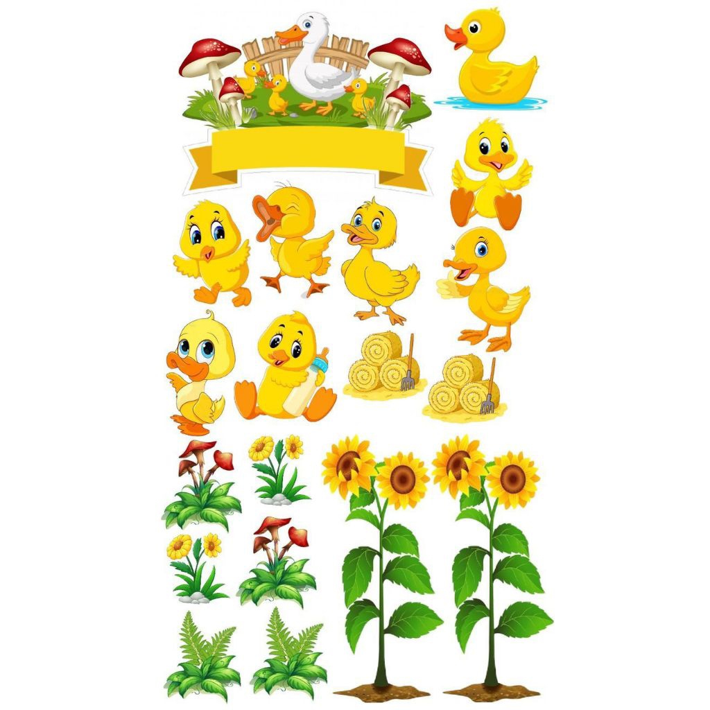 Jual 1 set cake toppers bebek /cake toppers bebek ultah / cake toppers ...