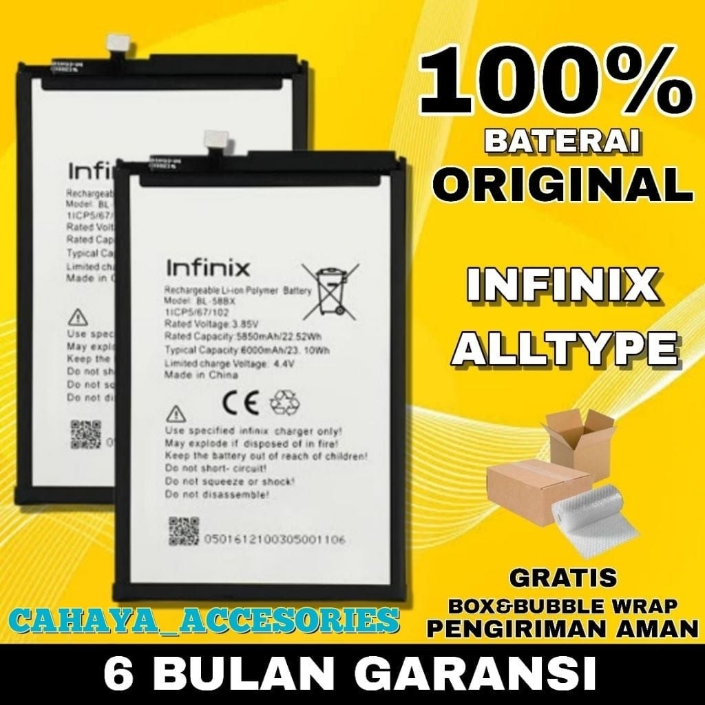 Jual Baterai Batrai Batre INFINIX Hot 5 6 7 8 9 Play 10 11 12 Play Hot ...