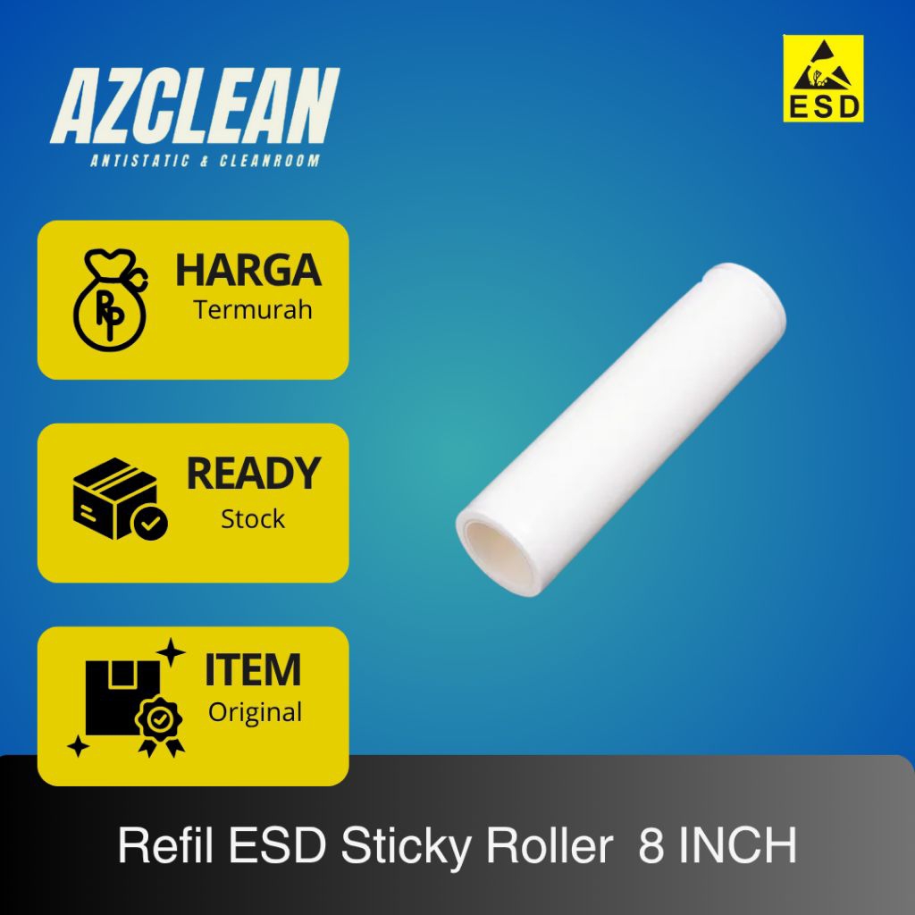 Jual Sticky Roll 8 inch Cleanroom Refill ESD Anti static Lint Stiky ...