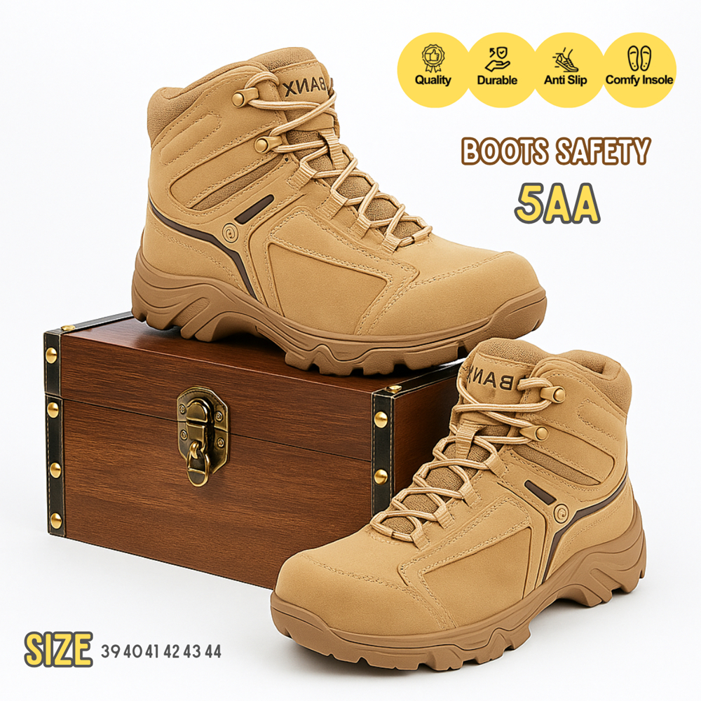 Jual Sepatu Safety Pria Boots Septi Ujung Besi Tactical Cordura 6inc ...