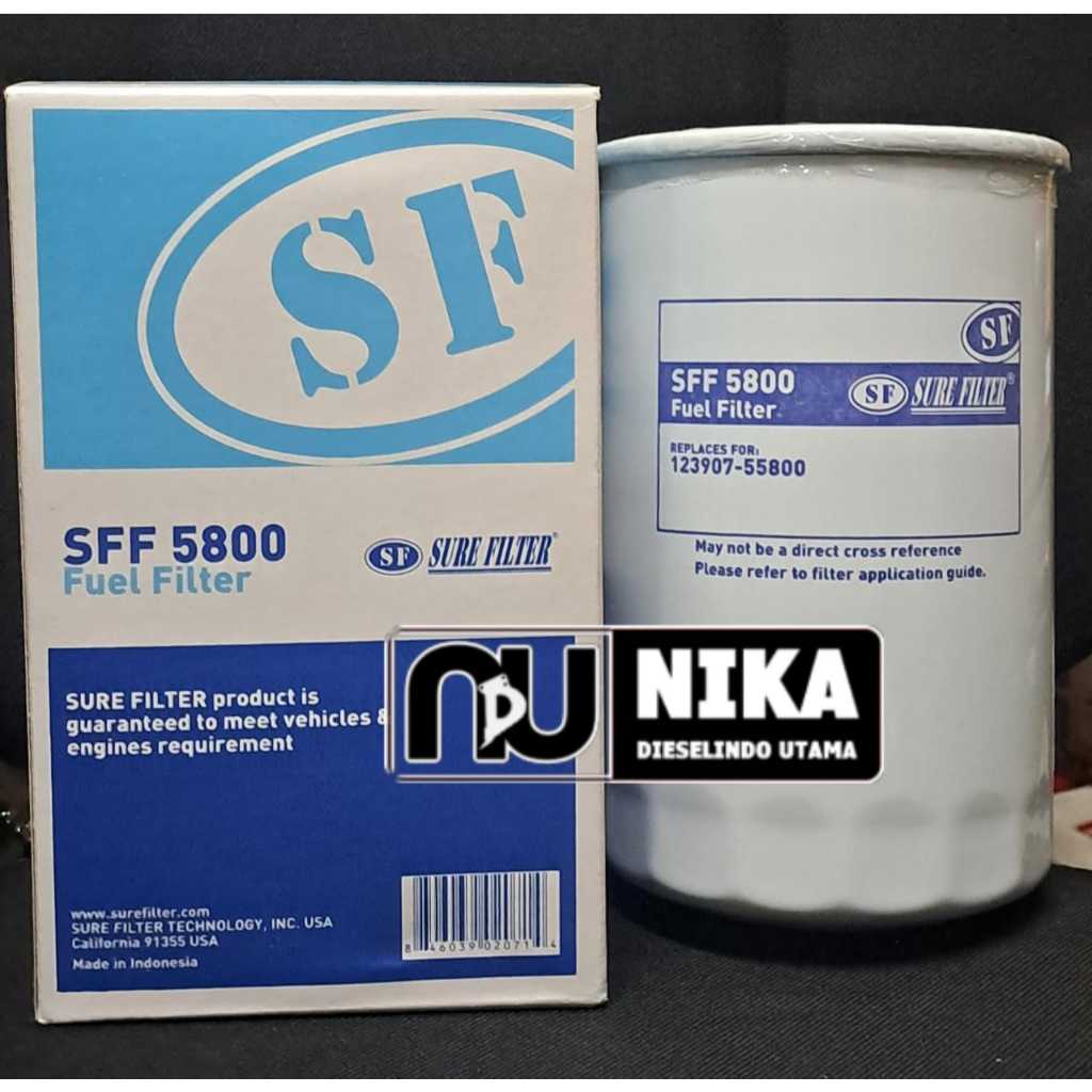 Jual FUEL FILTER SFF5800 / FILTER SOLAR SFF 5800 SURE FILTER | Shopee ...