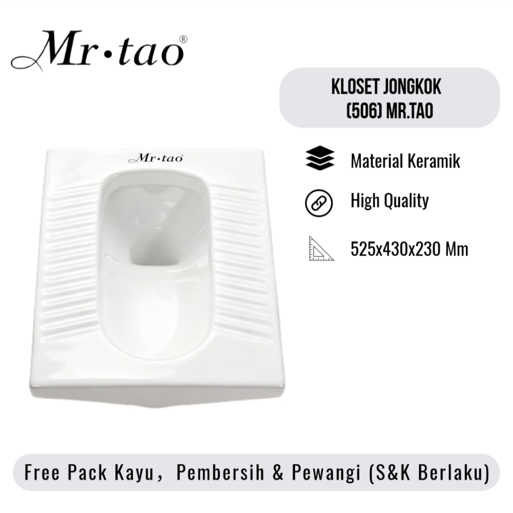 Jual Kloset Jongkok Mr. Tao Tanpa Tangki Air Free Packing Kayu | Shopee ...