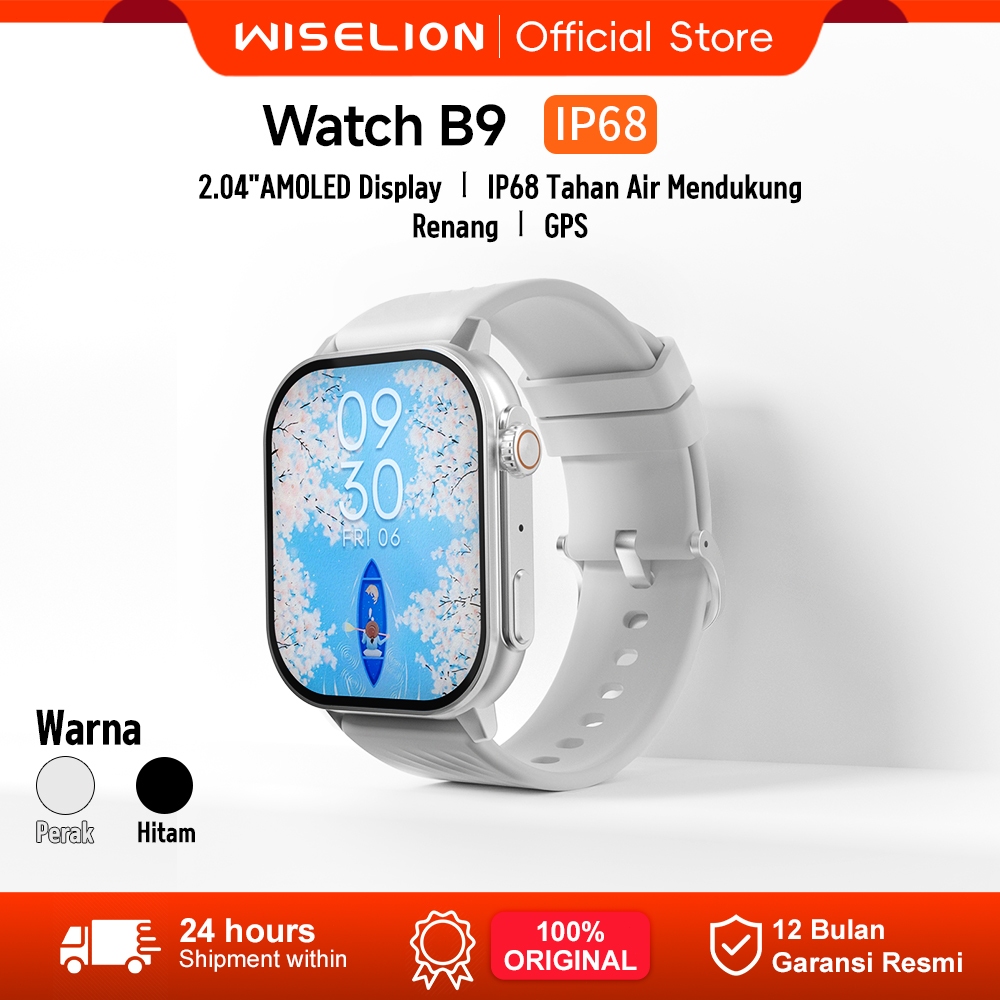Jual WISELION Smartwatch WS01/B9 Jam Tangan Bluetooth IP68 Tahan Air 2. ...