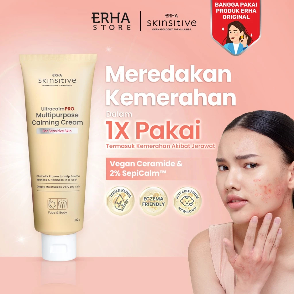 Jual ERHA Skinsitive UltracalmPRO Multipurpose Calming Cream 100gr ...