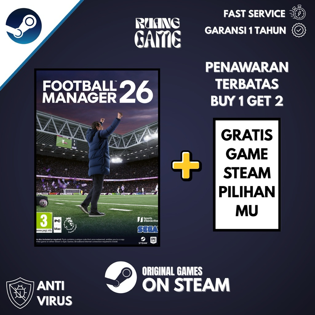 Jual Football Manager 26 Original PC Full Update | Shopee Indonesia