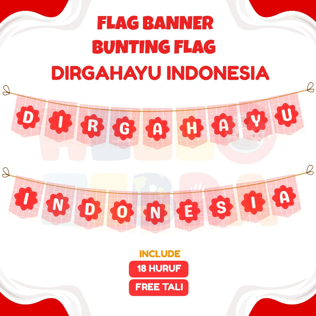 Jual Bunting Flag Kemerdekaan | Bendera Banner Agustusan | Paket ...