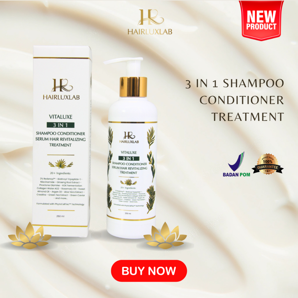 Jual HairluxLab Vitaluxe 3-in-1 Anti Ketombe & Anti Rontok | Shampo ...