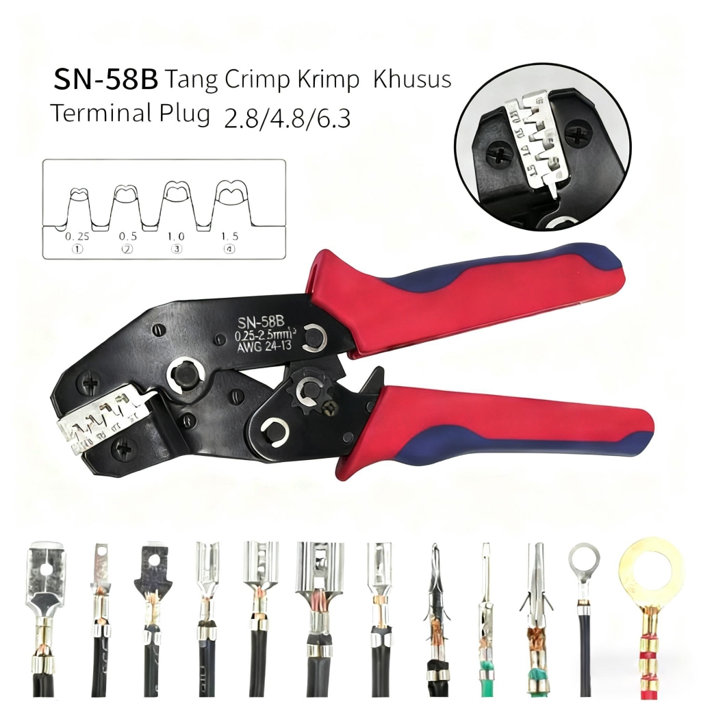 Jual Terminal Crimp Tang SN58B Crimping Tool Colokan Kabel 300 Buah ...