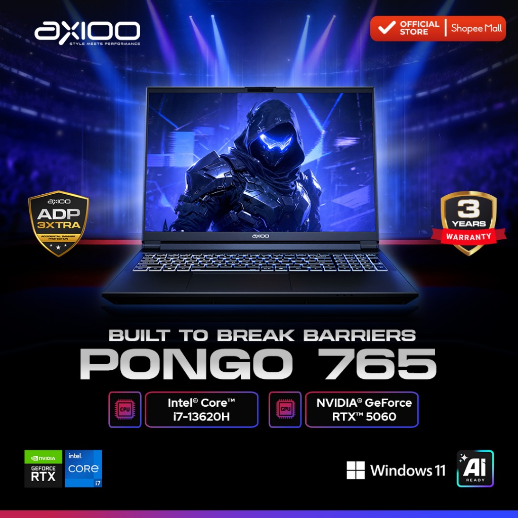 Jual Axioo Laptop Gaming Pongo 765 Core i7-13620H/16GB/512GB/RTX 5060 ...