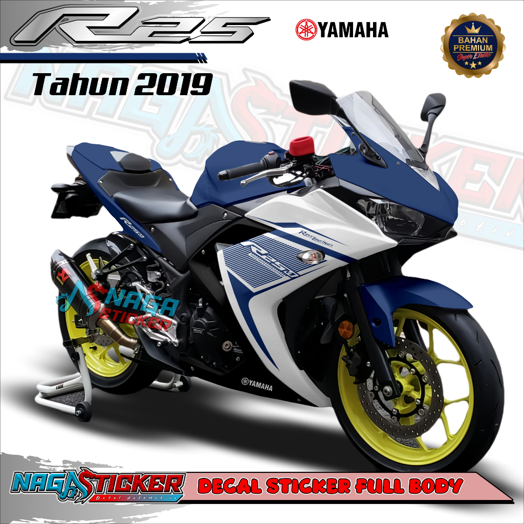 Jual Decal Sticker Motor Full Body YAMAHA R25 OLD 2019 Simplerace Kode ...