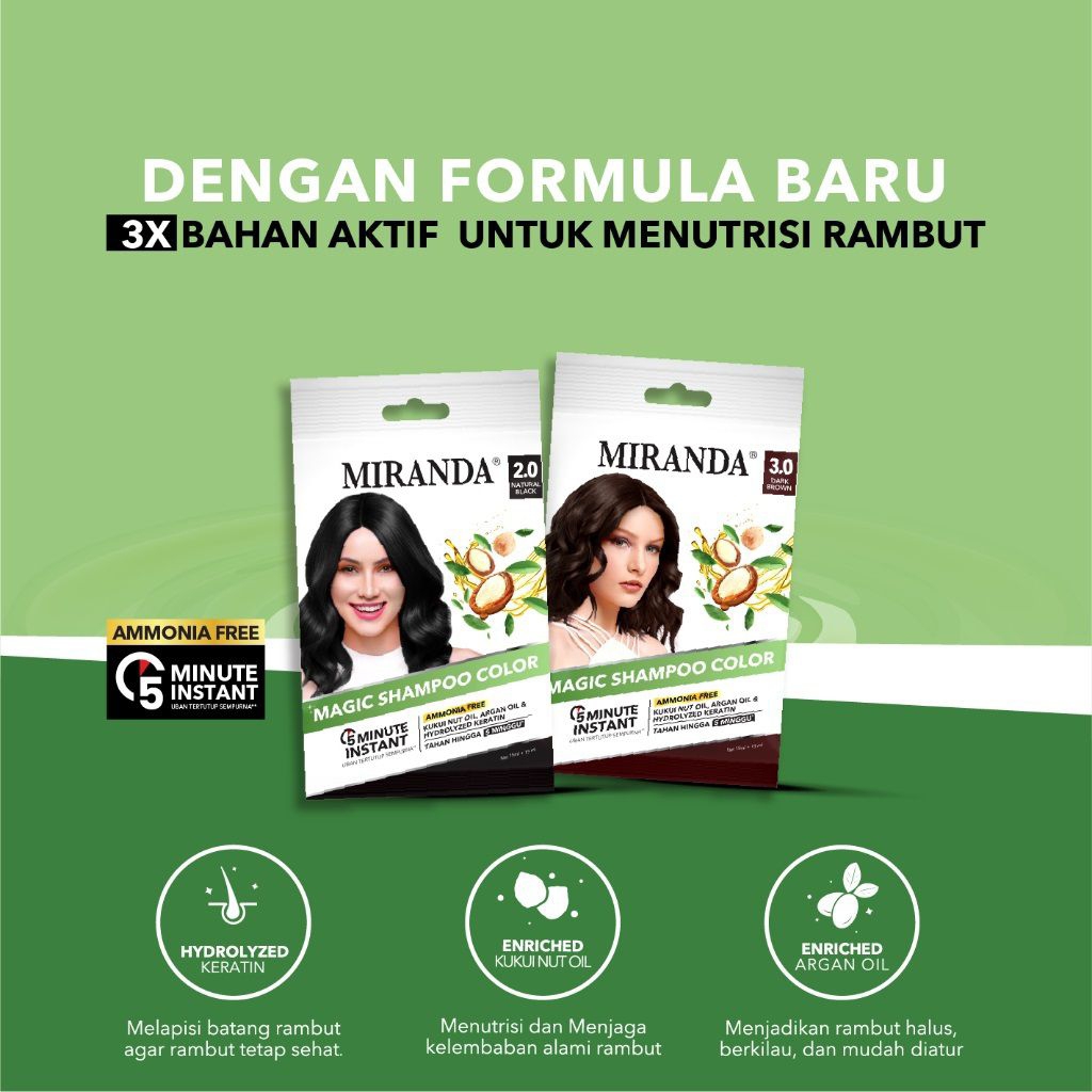 Jual MIRANDA MAGIC SHAMPOO COLOUR 30ML SACHET | Shopee Indonesia