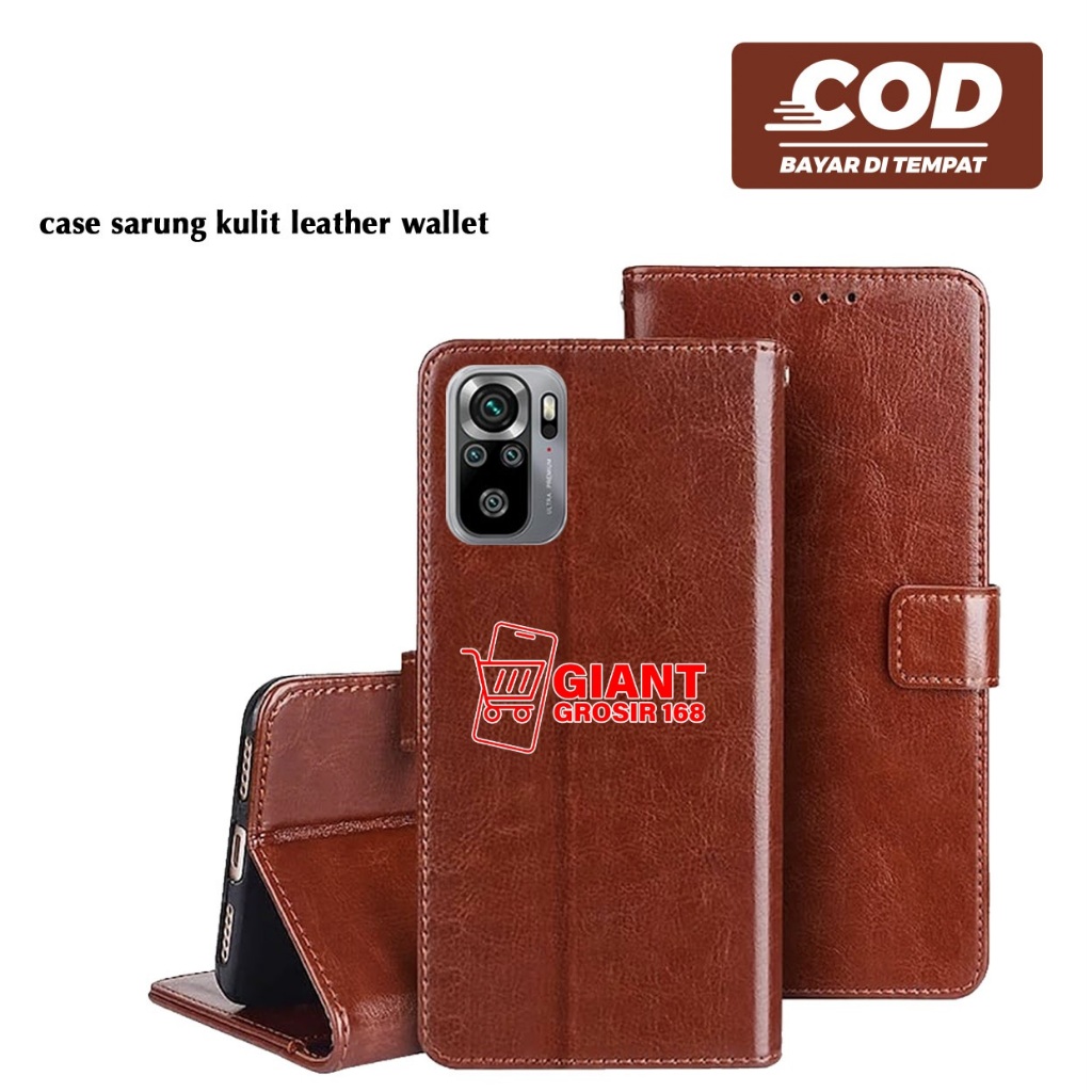 Jual Flip Case Leather Sarung buku Bahan kulit + Wallet Case Redmi Note ...