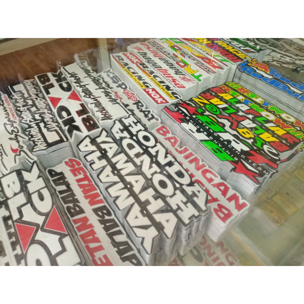 Jual Stiker motor tulisan panjang isi 25 | Shopee Indonesia