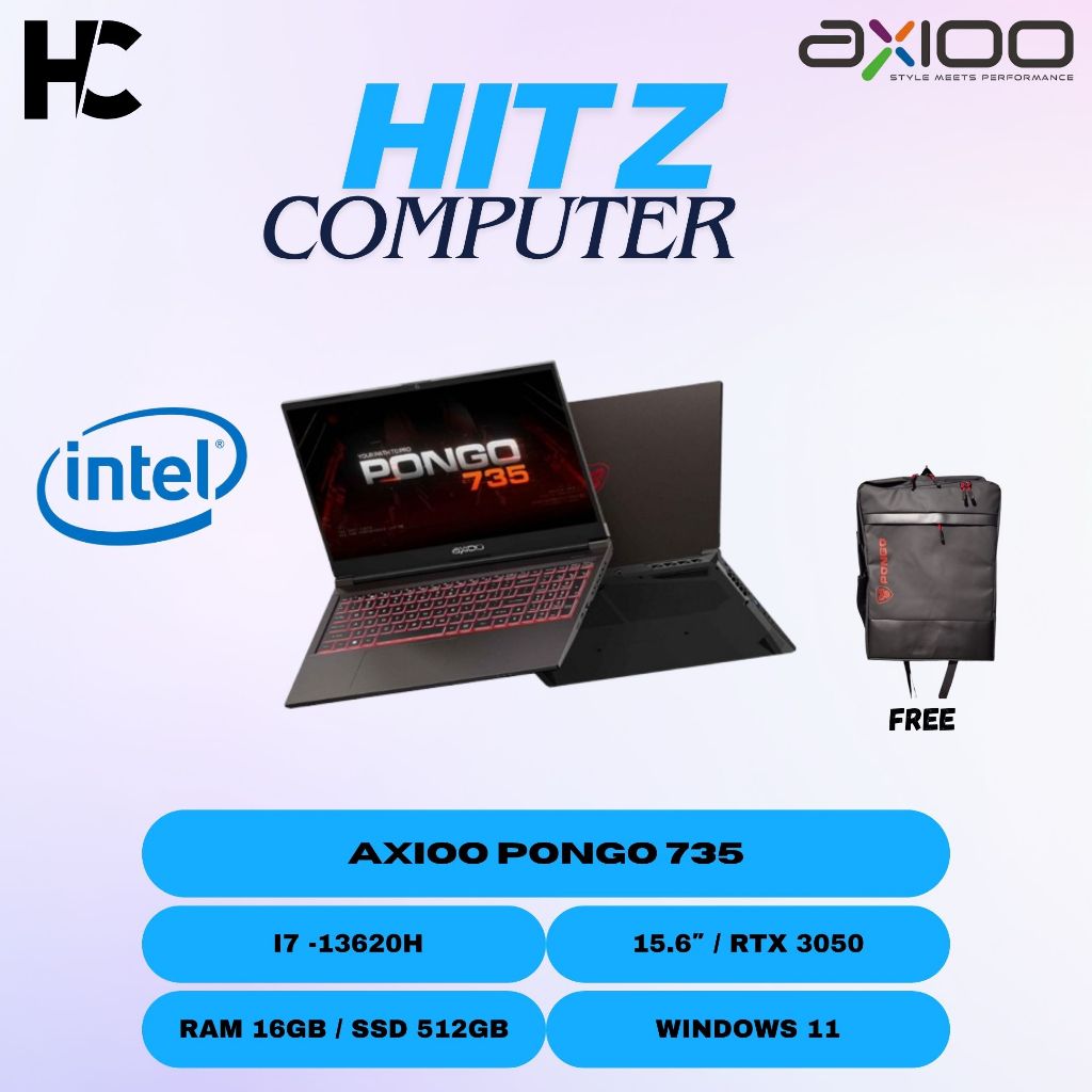 Jual AXIOO PONGO 735 I7 13620H RTX3050 6GB/ 16GB 512GB W11 15.6FHD ...