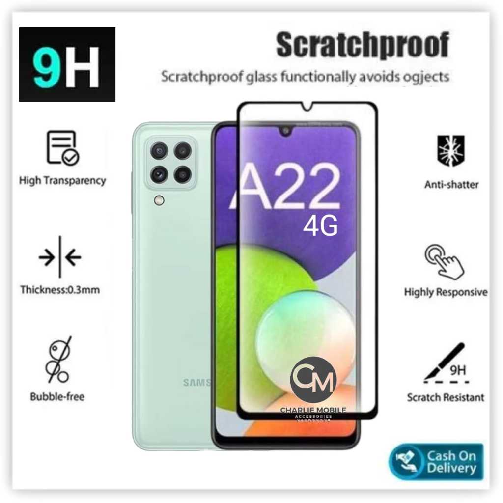 Jual Tempered Glass Full Lem Samsung A22 4G 5G A31 A32 4G 5G A51 A52 ...