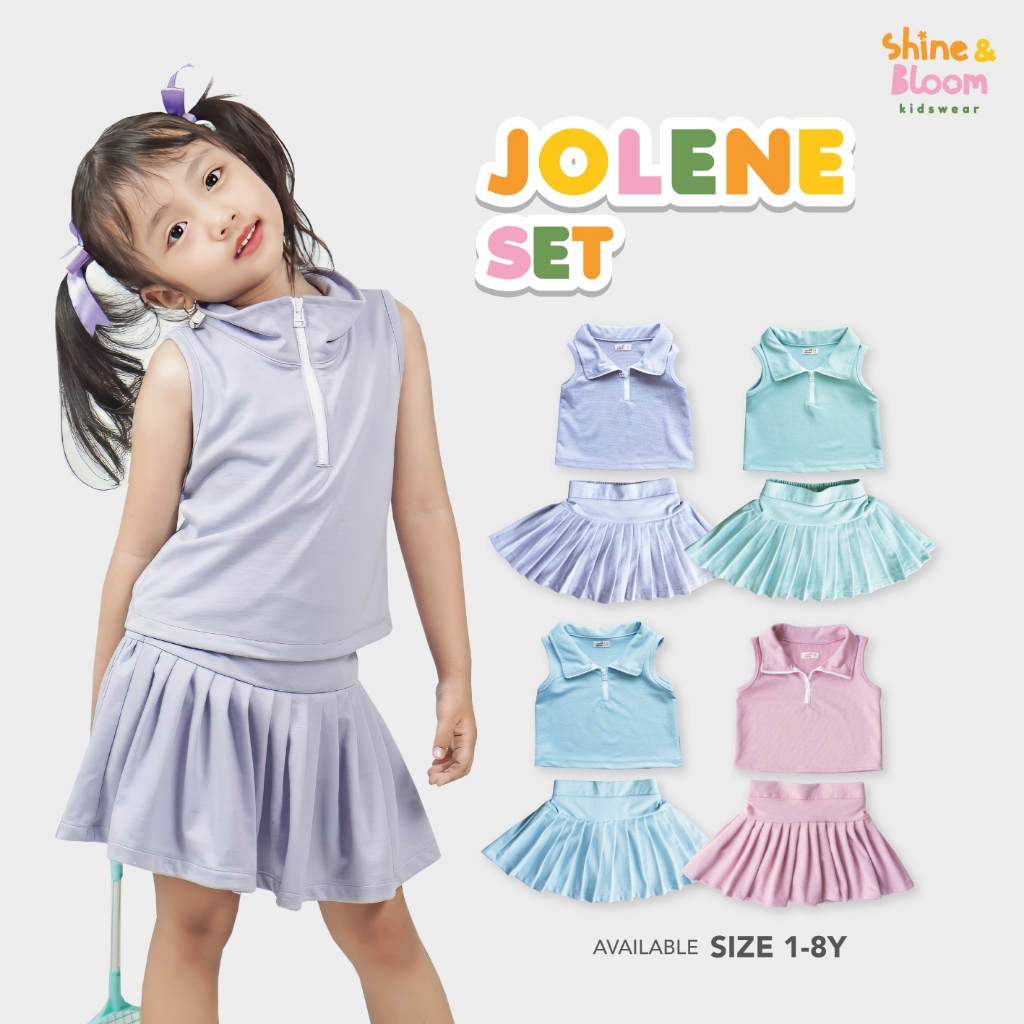 Jual Shine & Bloom One set Setelan Baju Rok Olahraga Padel Anak ...