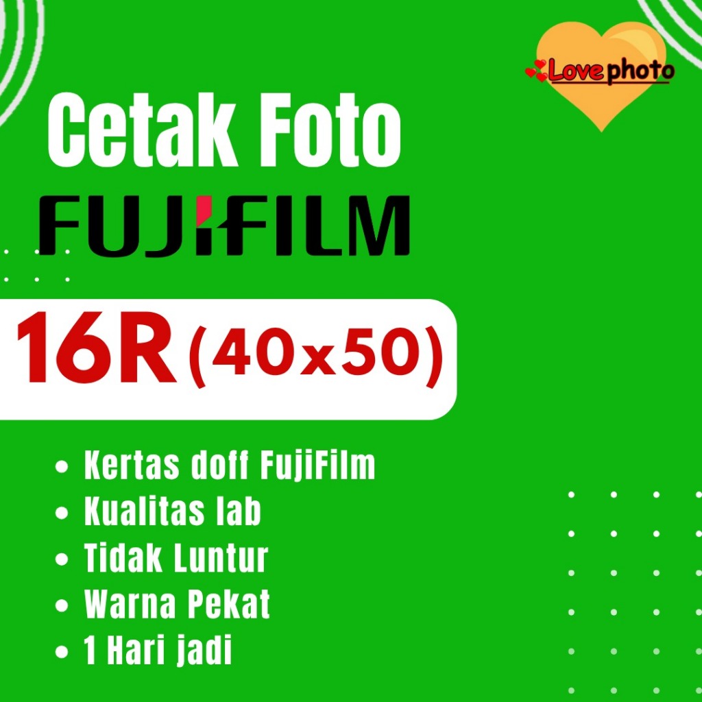 Jual Cetak foto fujifilm Cetak 16R (40x50cm) kualitas lab Full Print ...