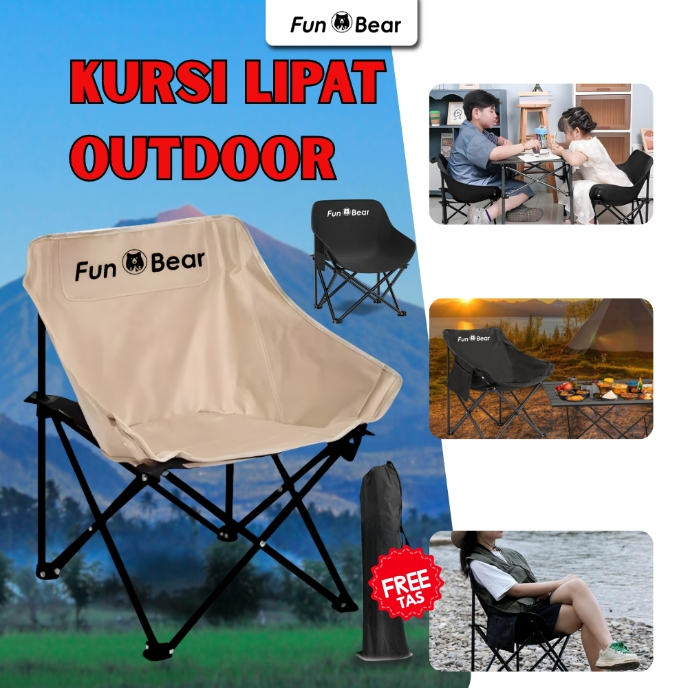 Jual FUNBEAR Kursi Lipat Bulet Camping Kursi nyantai Kursi gunung Kursi ...