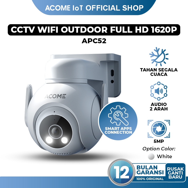 Jual ACOME IOT Camera CCTV Outdoor APC52 | CCTV Lampu | Full HD 1440P ...
