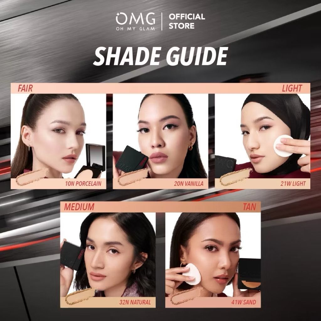 Jual OMG Oh My Glam Coverlast Two Way Cake New Packaging | Shopee Indonesia