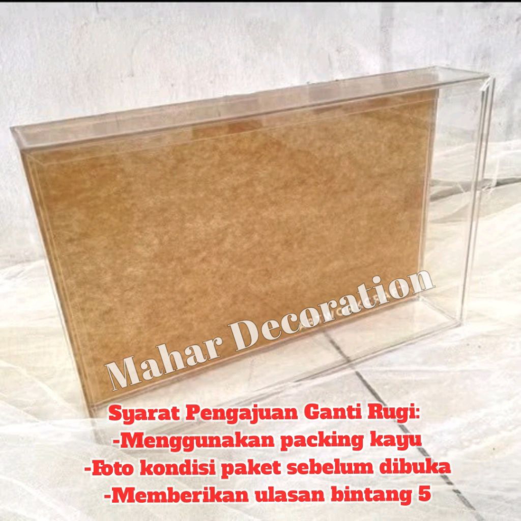 Jual box mahar akrilik sliding / frame mahar akrilik / mahar pernikahan ...