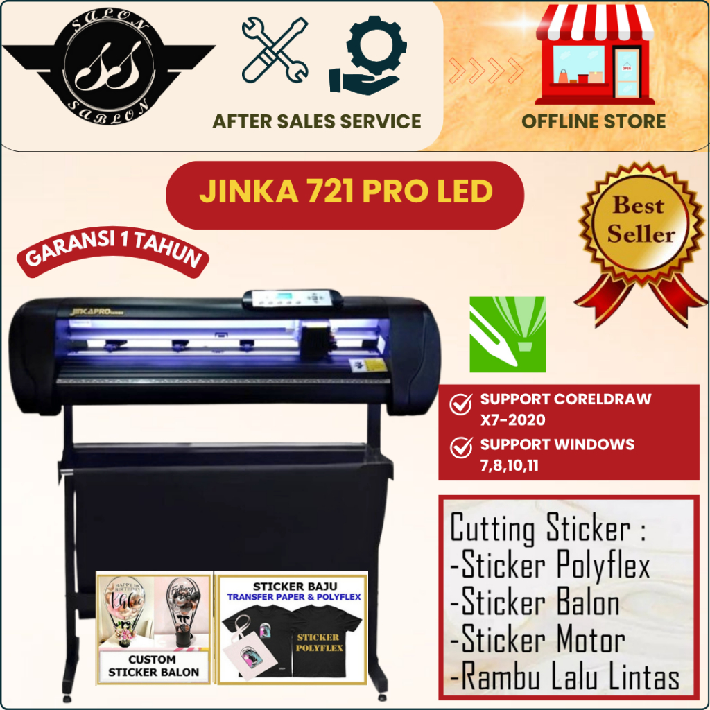 Jual Mesin Cutting Sticker Jinka PRO 721 LED / PRO 721 AC ( Auto ...