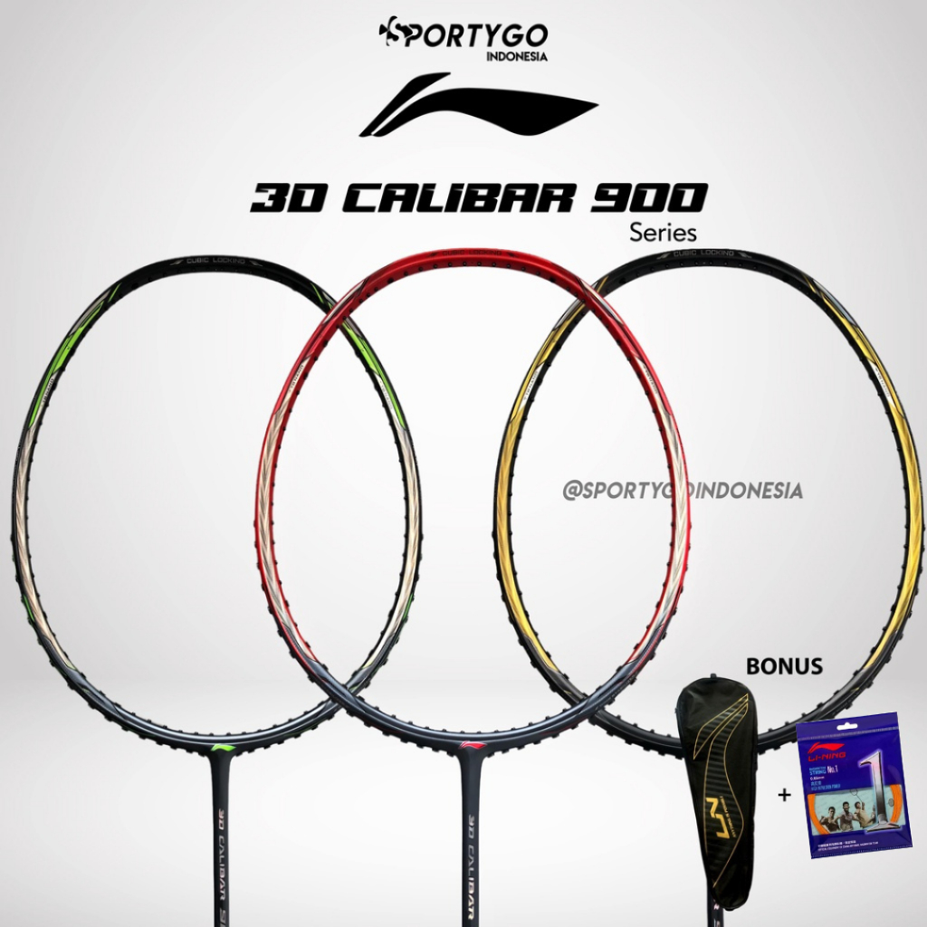 Jual Raket Lining 3D CALIBAR 900 series Original / 900b 900c 900i ...