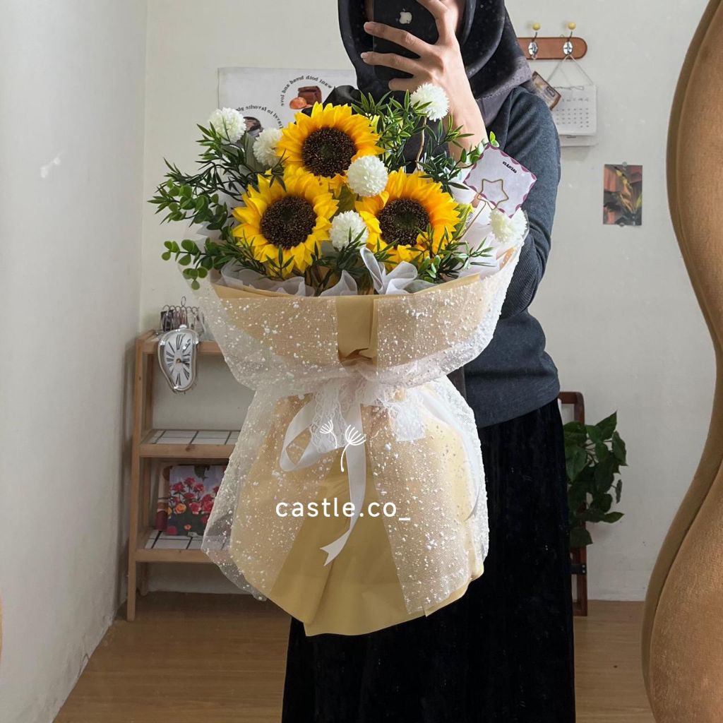 Jual sunflower bouquet | buket bunga matahari | Shopee Indonesia